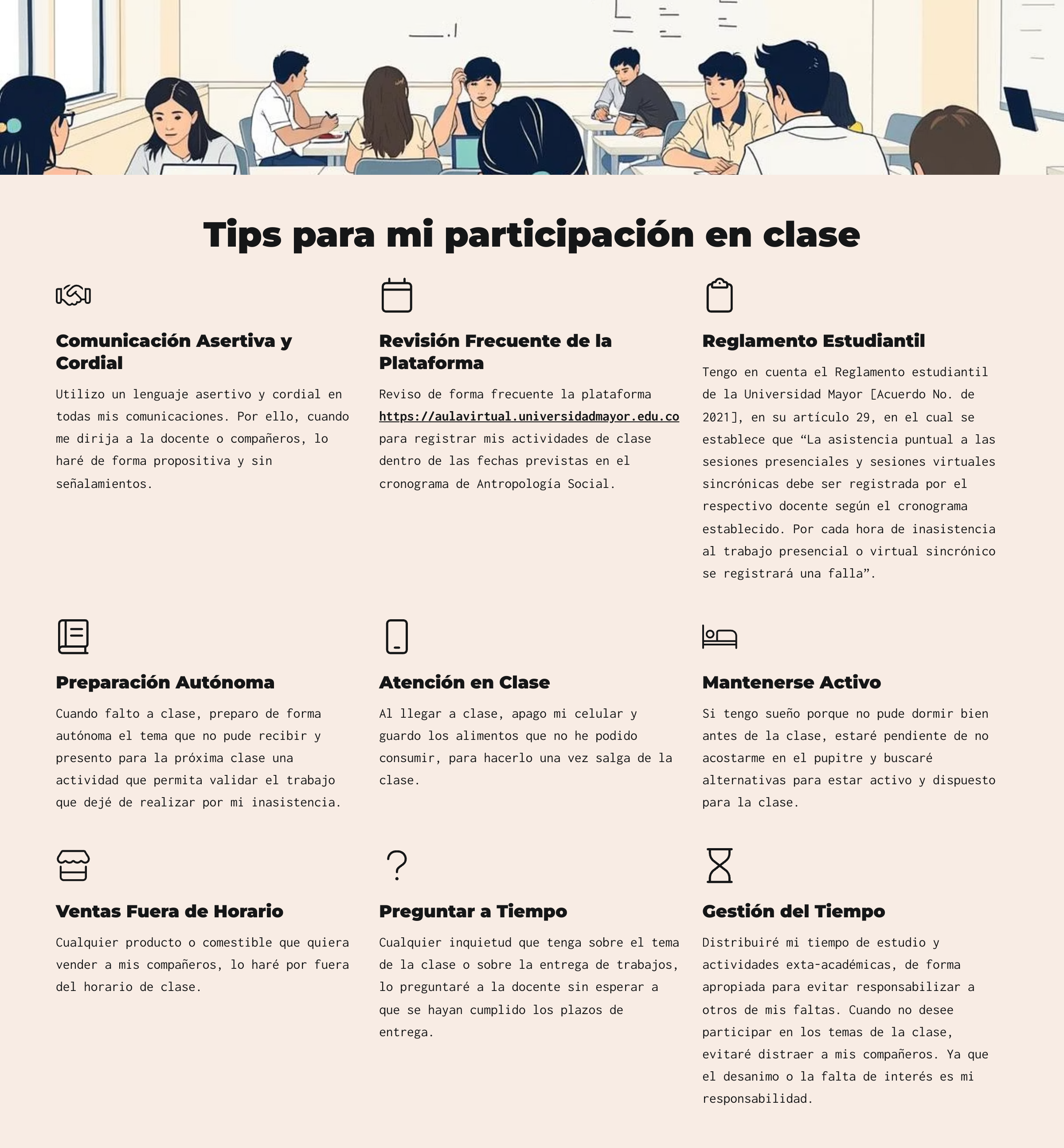 1014130801 GRUPO AB: TIPS PARA MI PARTICIPACIÓN EN CLASE | Unicolmayor